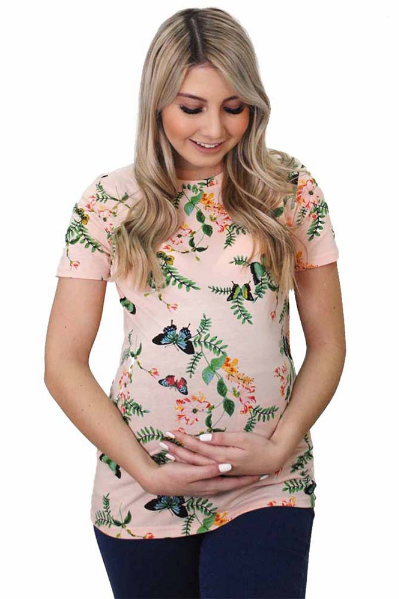 PLAYERA DE EMBARAZO "BUTTERFLIES" – MamaMia México